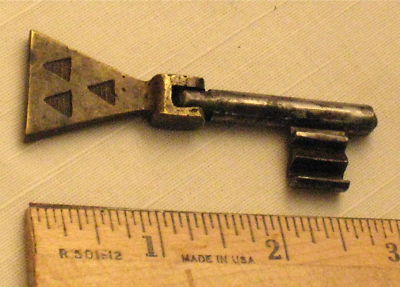 Rare Unique Antique Number Door Lock Key Brail Pyramids -- Antique ...