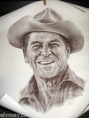 Reagan Country Ronald Reagan Poster by Gary Giuffre '81 -- Antique ...