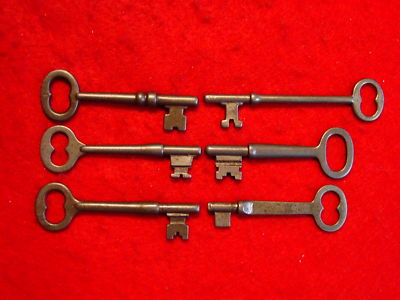 6 ANTIQUE SKELETON KEYS UNUSUAL BITS-OVER 100 YEARS OLD -- Antique ...