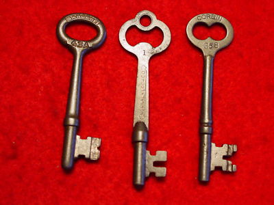 3 ANTIQUE SKELETON KEYS SIGNED"CORBIN-NORWALK-SARGENT" -- Antique Price ...