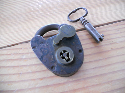Antique German lock and key; Very unique -- Antique Price Guide Details ...