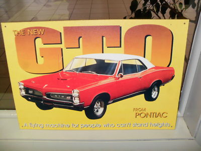Pontiac GTO tin sign -- Antique Price Guide Details Page
