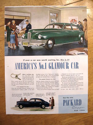 Nice 1946 Packard Clipper color magazine ad -- Antique Price Guide ...