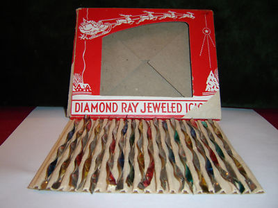 VTG 30'S DIAMOND RAY ICICLES RARE BOX WITH SLEIGH VHTF! -- Antique ...