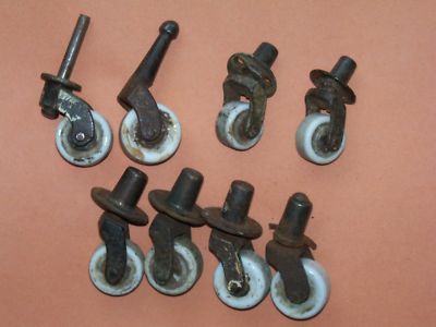 VINTAGE PORCELAIN SMALL CASTER WHEELS TABLE/.CHAIRS -- Antique Price ...