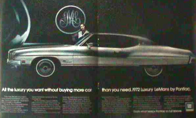 1972 PONTIAC LUXURY LeMANS ad MONOGRAM LMLGM L@@K! -- Antique Price ...