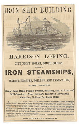 South Boston Iron Ship Building City Point Works Steam -- Antique Price ...