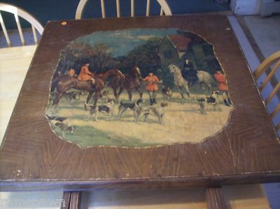 VINTAGE 1942 CARD TABLE....FOX HUNT....RARE -- Antique Price Guide ...