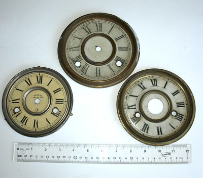 3 ASSORTED ANTIQUE CLOCK DIALS, DIAL PANS Y036 -- Antique Price Guide ...