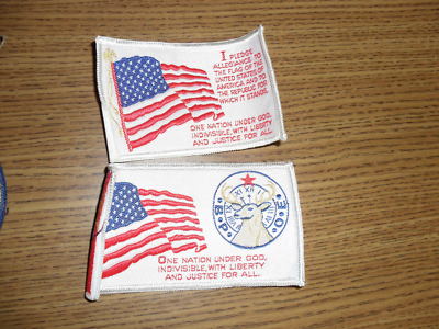 Vintage Pledge of Allegiance Collectible Patch (2) -- Antique Price ...