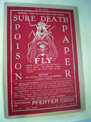 ANTIQUE POISON FLY PAPER SKULL CROSSBONE PAPER ENVELOPE -- Antique ...