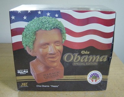 New Special Edition Barack Obama Happy Chia Pet -- Antique Price Guide ...