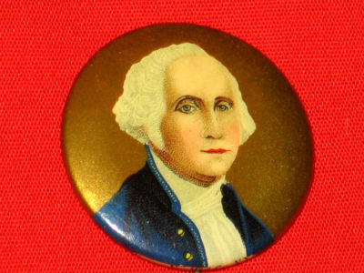 1920'S George Washington Pin Pinback Button Badge -- Antique Price ...