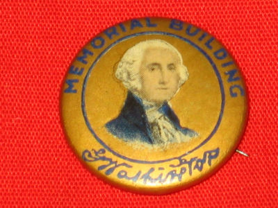 1900'S George Washington Pin Pinback Button Badge -- Antique Price ...