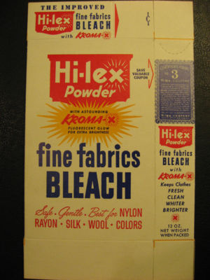 vintage Hilex dry bleach box, NEVER FILLED ca. 1940's -- Antique Price ...