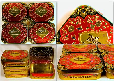 Lot 4 Vintage Whitman's Chocolate Hinged Tin Boxes -- Antique Price ...