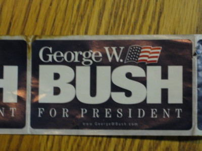 George W. Bush for president stickers -- Antique Price Guide Details Page