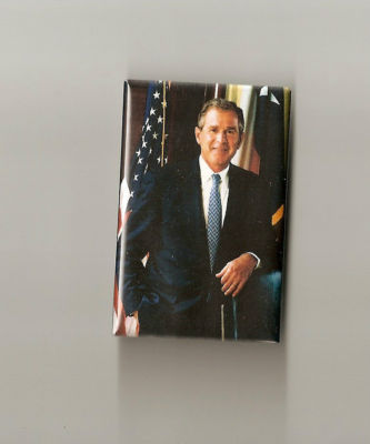 George W Bush 2004 Campaign Rectangle Photo button RARE -- Antique ...