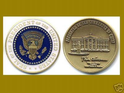 President of U.S. Challenge Coin Bill Clinton 42nd -- Antique Price ...