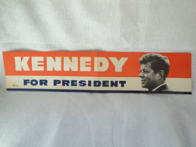 Kennedy For President Bumper Sticker 1960 -- Antique Price Guide ...