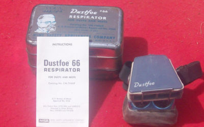 dustfoe mine saftey #66 respirator in tin -- Antique Price Guide ...
