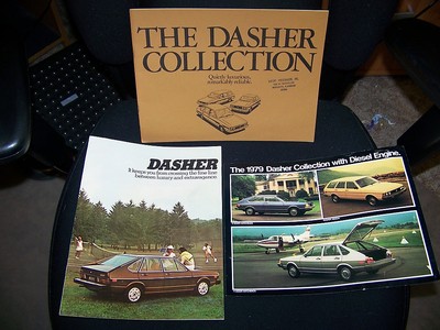 4 VOLKSWAGEN DASHER CAR BROCHURES 1976/1979 FULL COLOR -- Antique Price ...