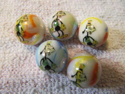GOOFY DISNEY MARBLES 5/8 Size -- Antique Price Guide Details Page