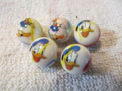DONALD DUCK DISNEY LOGO MARBLES 5/8 Size -- Antique Price Guide Details ...