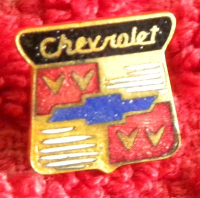 Vintage Chevrolet Enamel Screw Back Pin -- Antique Price Guide Details Page