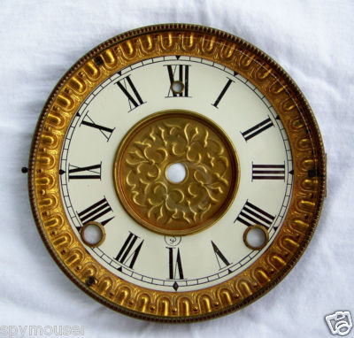 Antique Ansonia Dial & Bezel Mantel Clock Replacement Part ~ Beveled ...