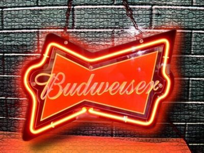 Budweiser beer bar store display 3D neon light sign 303 -- Antique ...