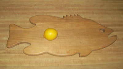 Primitive Wood Fish Cutting Board 20 X 9 X 1 Inches -- Antique Price ...