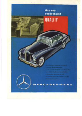 Mercedes-Benz 300D car ad 1958 -- Antique Price Guide Details Page