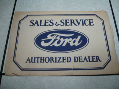 FORD SALES AND SERVICE PAPER POSTER, VINTAGE -- Antique Price Guide ...