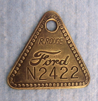 Antique Brass Tool Check Tag: Ford "FORD" River Rouge -- Antique Price ...