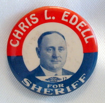 1940s New Jersey Chris Edell for Sheriff Pinback -- Antique Price Guide ...
