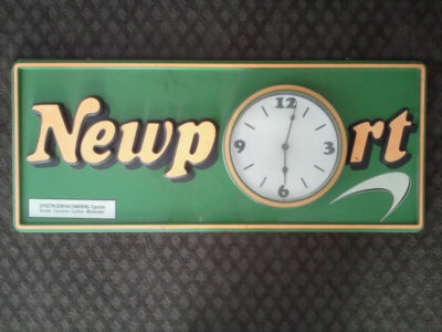 Newport Clock Sign -- Antique Price Guide Details Page