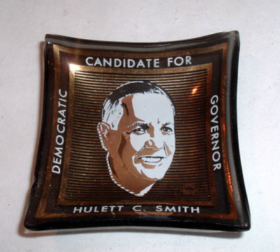 1960s Campaign Ashtray Hulett Carlson Smith West Virginia For Governor ...