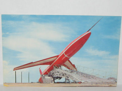 1960 POSTCARD USAF "SNARK" 1ST ICBM MISSILE ON LAUNCHING PAD CAPE ...