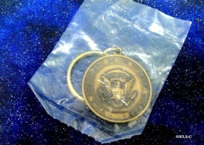 1985 Vice President George Bush Bronze Inauguration Key Chain, Original ...