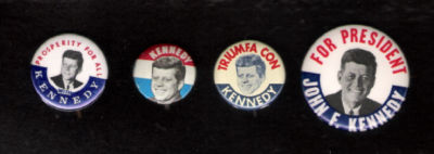 4 original JFK JOHN F KENNEDY 1960 Presidential campaign buttons ...