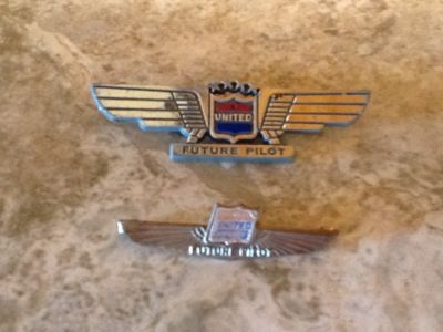 2 Vintage United Airlines Junior Pilot Badges -- Antique Price Guide ...