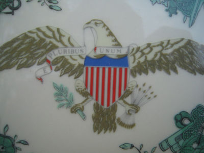 Mottahedeh 1981 Ronald Reagan Inauguration Dinner Plate Green Fitzhugh ...