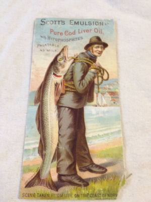 Scott's Emulsion of Pure Cod Liver Oil - Medical Trade Card - 1800's ...