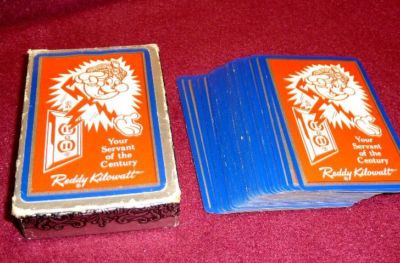 OLD DECK OF REDDY KILOWATT ADVERTISING PLAYING CARDS -- Antique Price ...