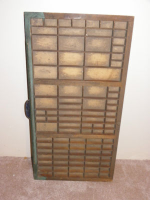 old vintage typecase printer type tray drawer shadow box curio block ...