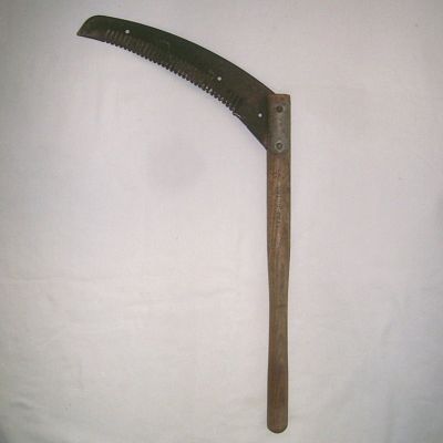 VINTAGE PRIMITIVE CORN STALK CUTTER ~~~ HAND SCYTHE, WEED SICKLE ...