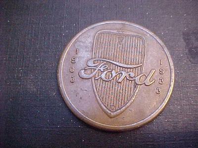 ** FORD BRONZE TOKEN 1903-1933 CELEBRATING 30 YEARS OF PROGRESS V8 ...