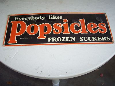 POPSICLES, ANDE ROONEY PORCELAIN OVER METAL SIGN -- Antique Price Guide ...