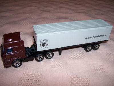 1987 Matchbox Tractor Trailer Truck adv.UPS United Parcel Service/EX ...